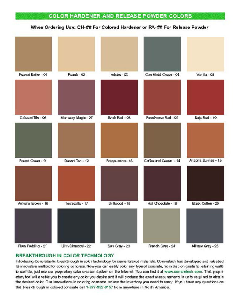 Colour Charts - Con-Spec Industries